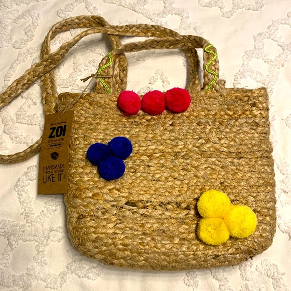 Zoi | Bags | Handcrafted Jute Shoulder Bag | Poshmark